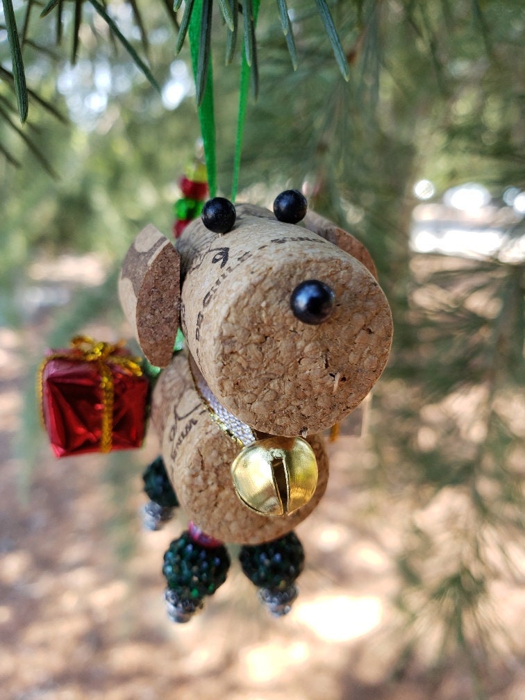 Wine Cork Terrier Christmas Ornament Dog Lover Table Decor | Etsy