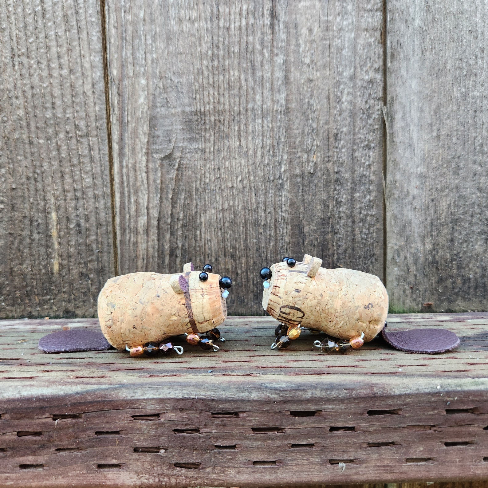 Champagne Cork Beaver Unique Woodland Creature Gift for - Etsy