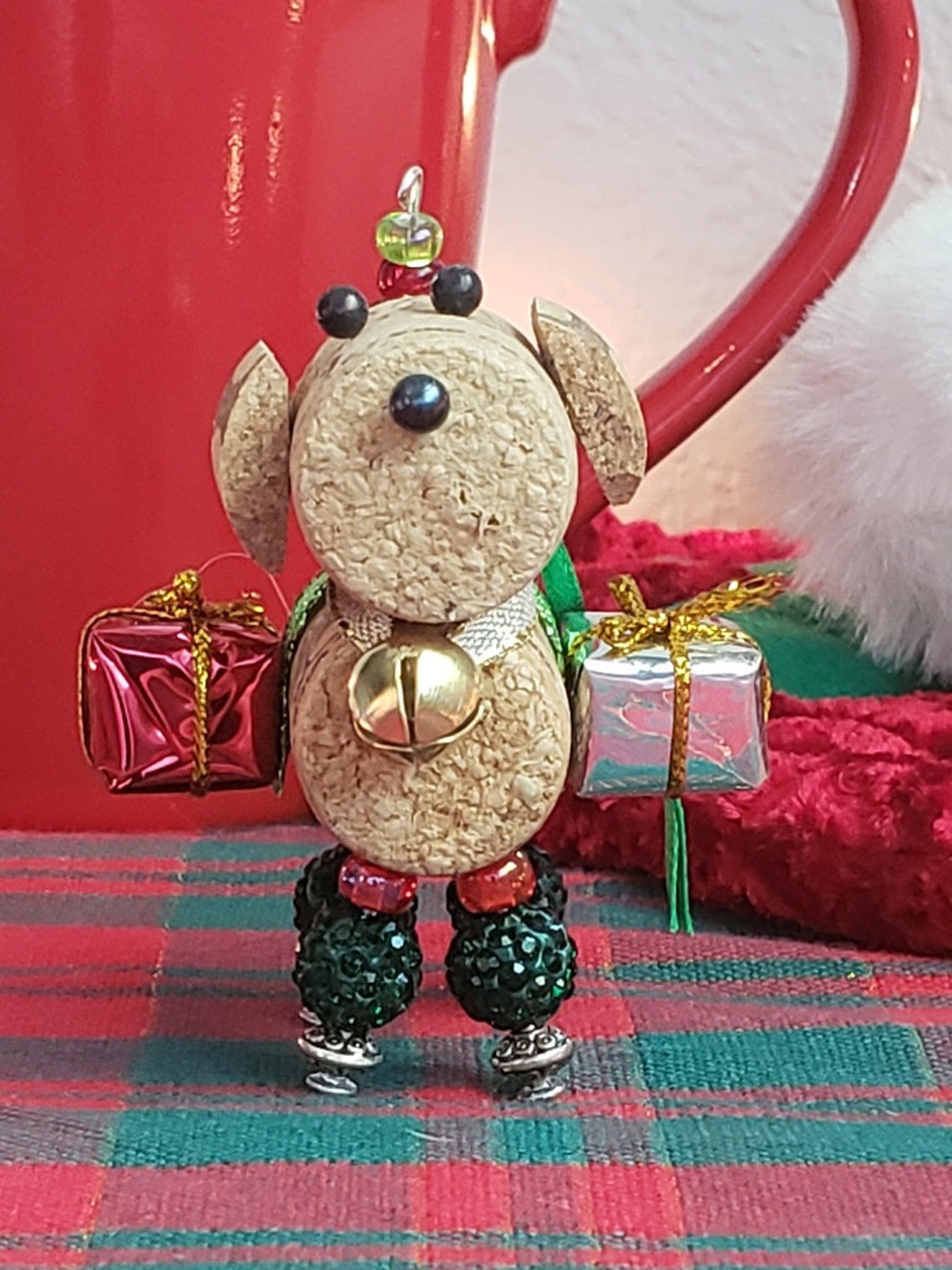 Wine Cork Terrier Christmas Ornament Dog Lover Table Decor | Etsy