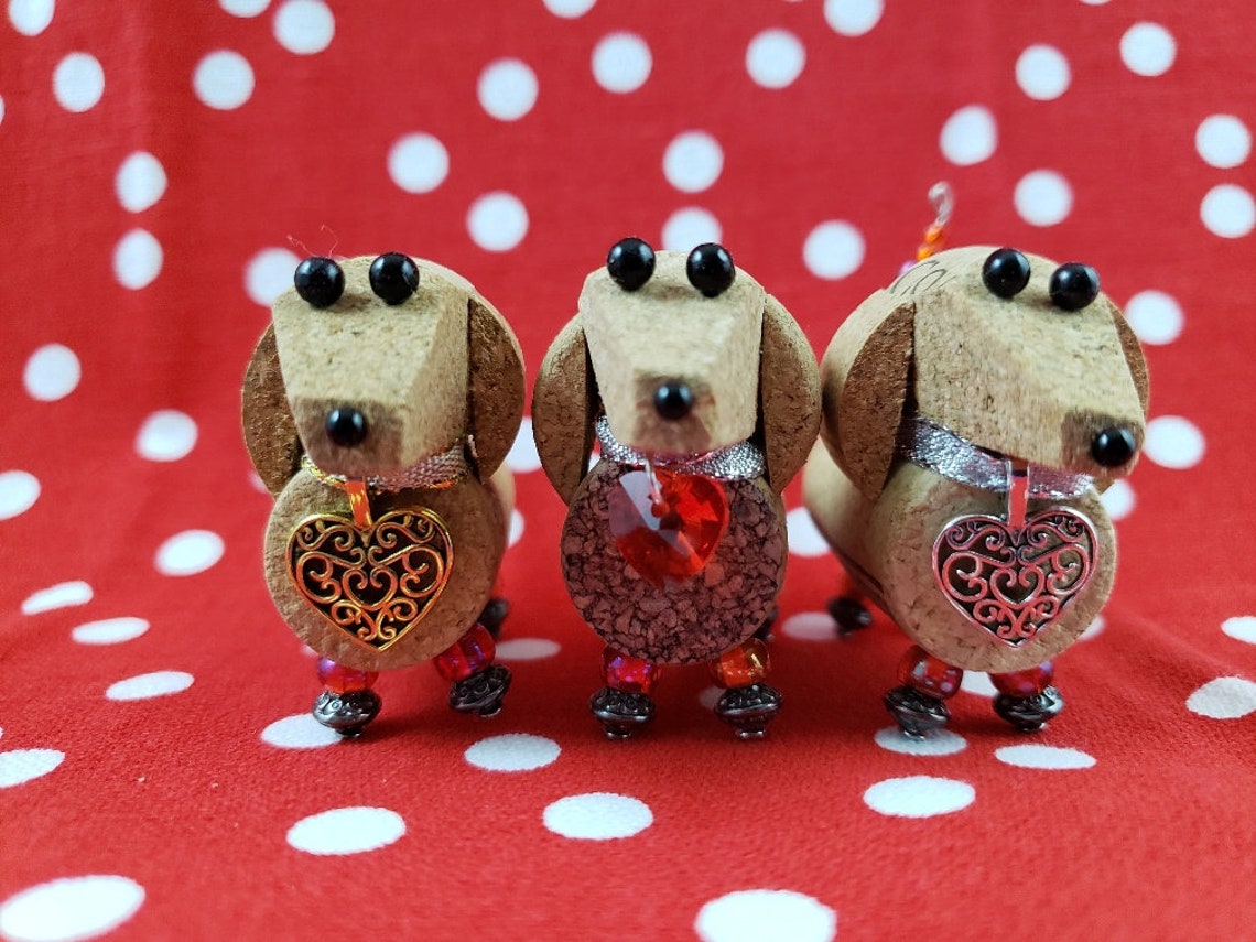 Wine Cork Dachshund Valentines Gift for Dog Mom Wiener Dog | Etsy