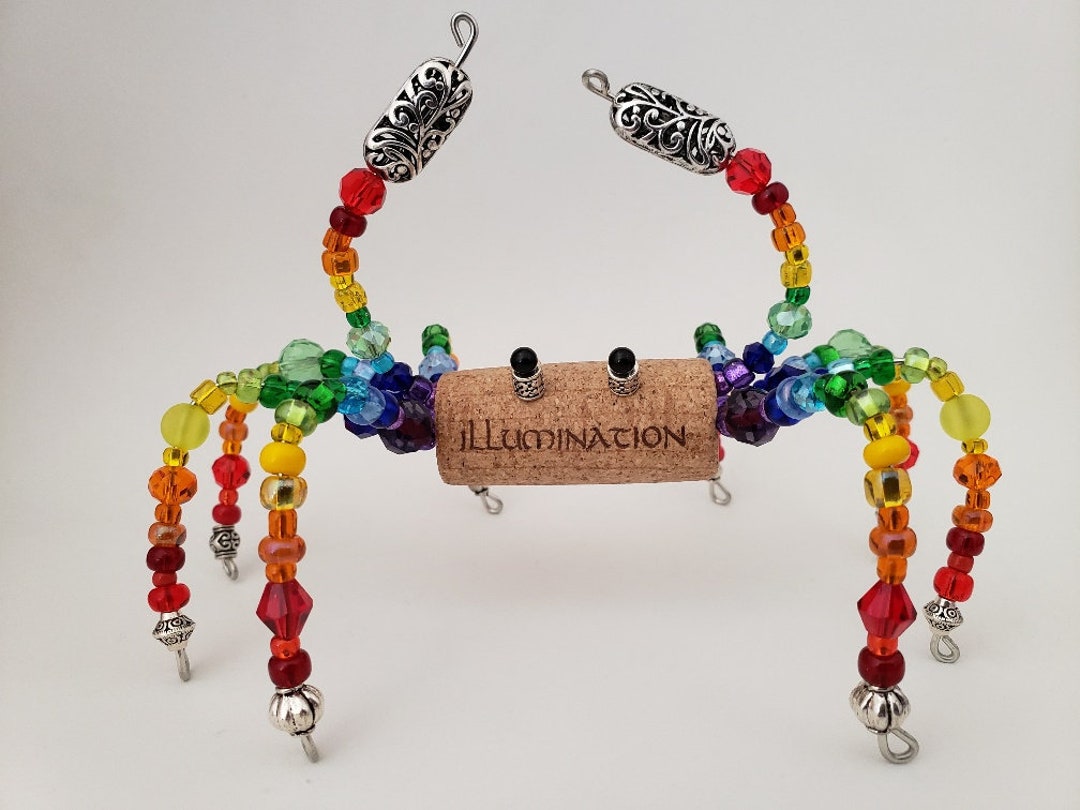 Crab Decor for Tiered Tray, Coastal Decor for Table, Rainbow Wedding ...