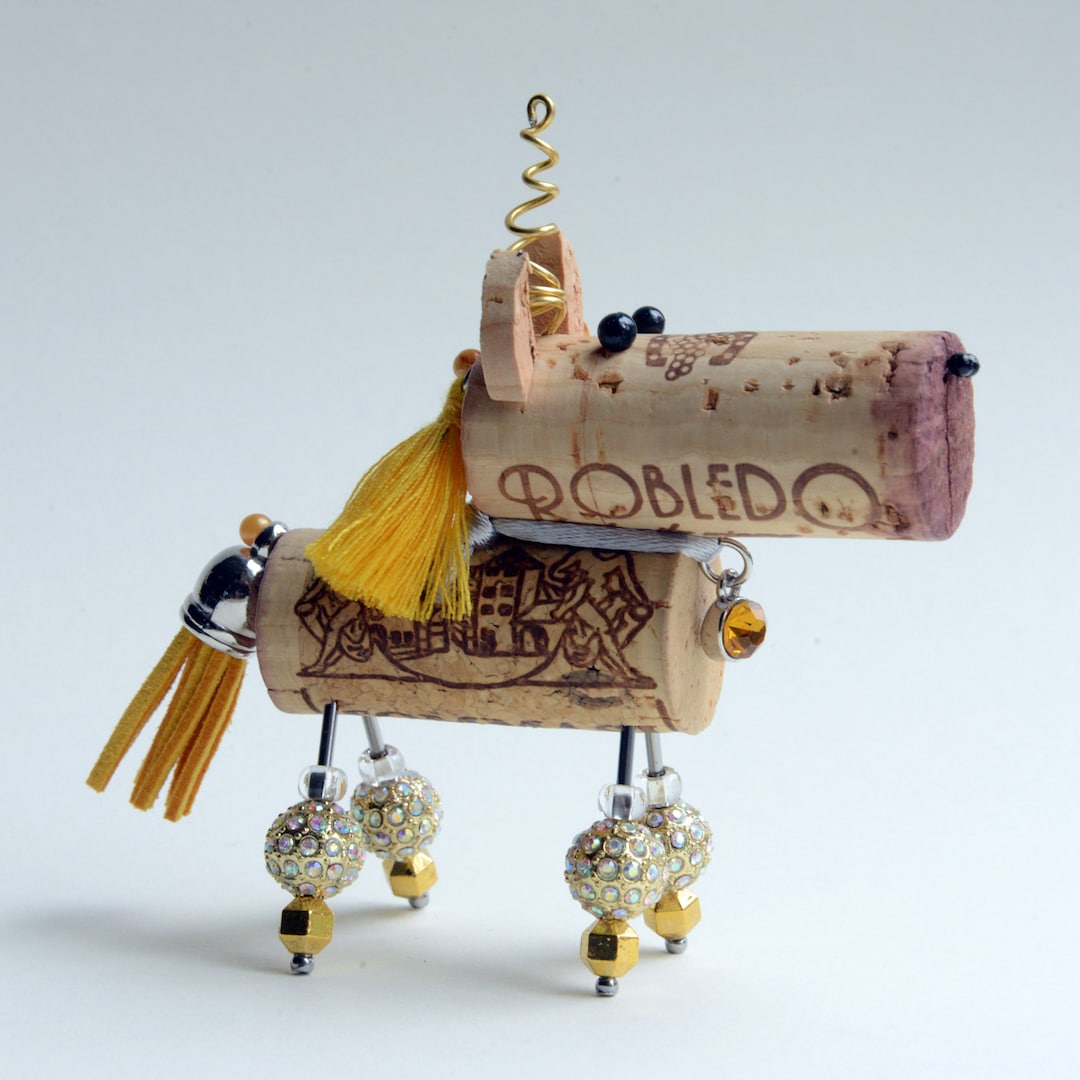 Wine Cork Gold Unicorn Figurine, Enchanted Wedding Favor, Tiered Tray ...