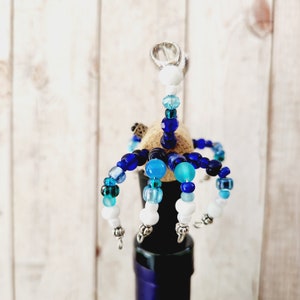 Wine Cork Blue Crab Wine Stopper, Nautical Home Bar Decor, Cute Beachy ...
