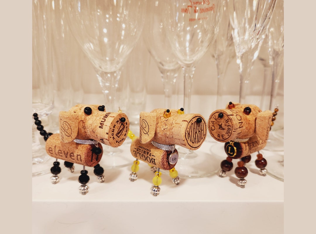 Yellow Lab Custom Dog Ornament, Labrador Retriever Wine Cork Art, Cute ...