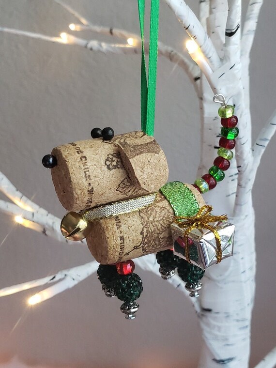 Wine Cork Terrier Christmas Ornament Dog Lover Table Decor - Etsy