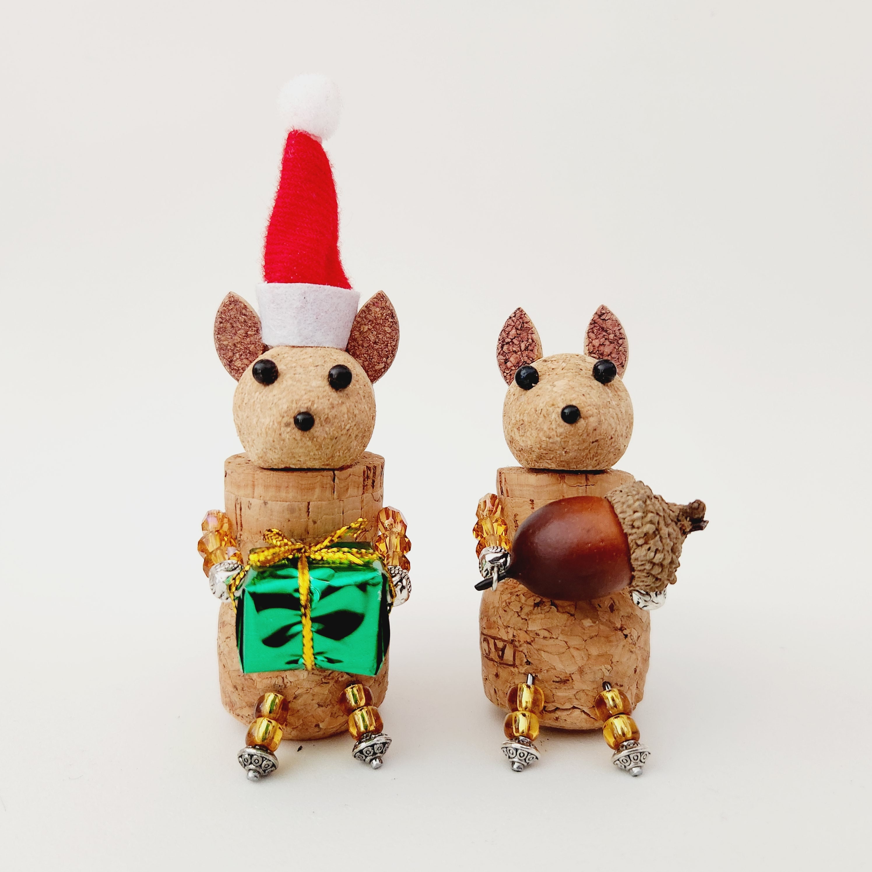Champagne and Wine Cork Squirrel Figurine, Cute Woodland Creature Gift ...
