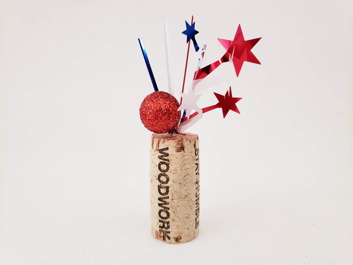 Set of 4 Wine Cork Firecrackers 4th of July BBQ Party Hostess - Etsy