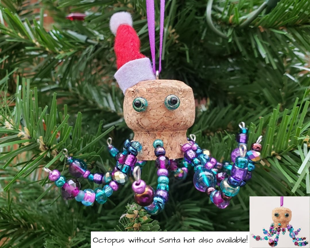 Octopus Christmas Ornament, Nautical Coastal Beach Theme Tree ...