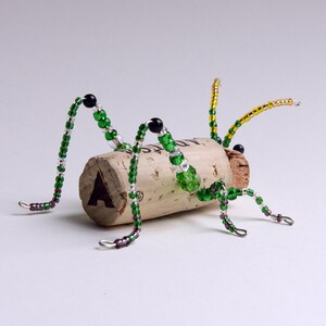 Wine Cork Grasshopper Figurine, Unique Gift for Entomologist or Biology ...