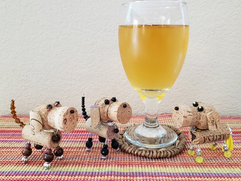 Wine & Champagne Cork Black Labrador Dog Mom Desk Accessory | Etsy