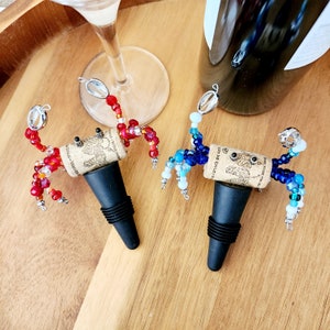 Wine Cork Blue Crab Wine Stopper, Nautical Home Bar Decor, Cute Beachy ...