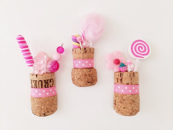 Fake Candy Fridge Magnets Set of 3 Decorative Champagne Cork - Etsy