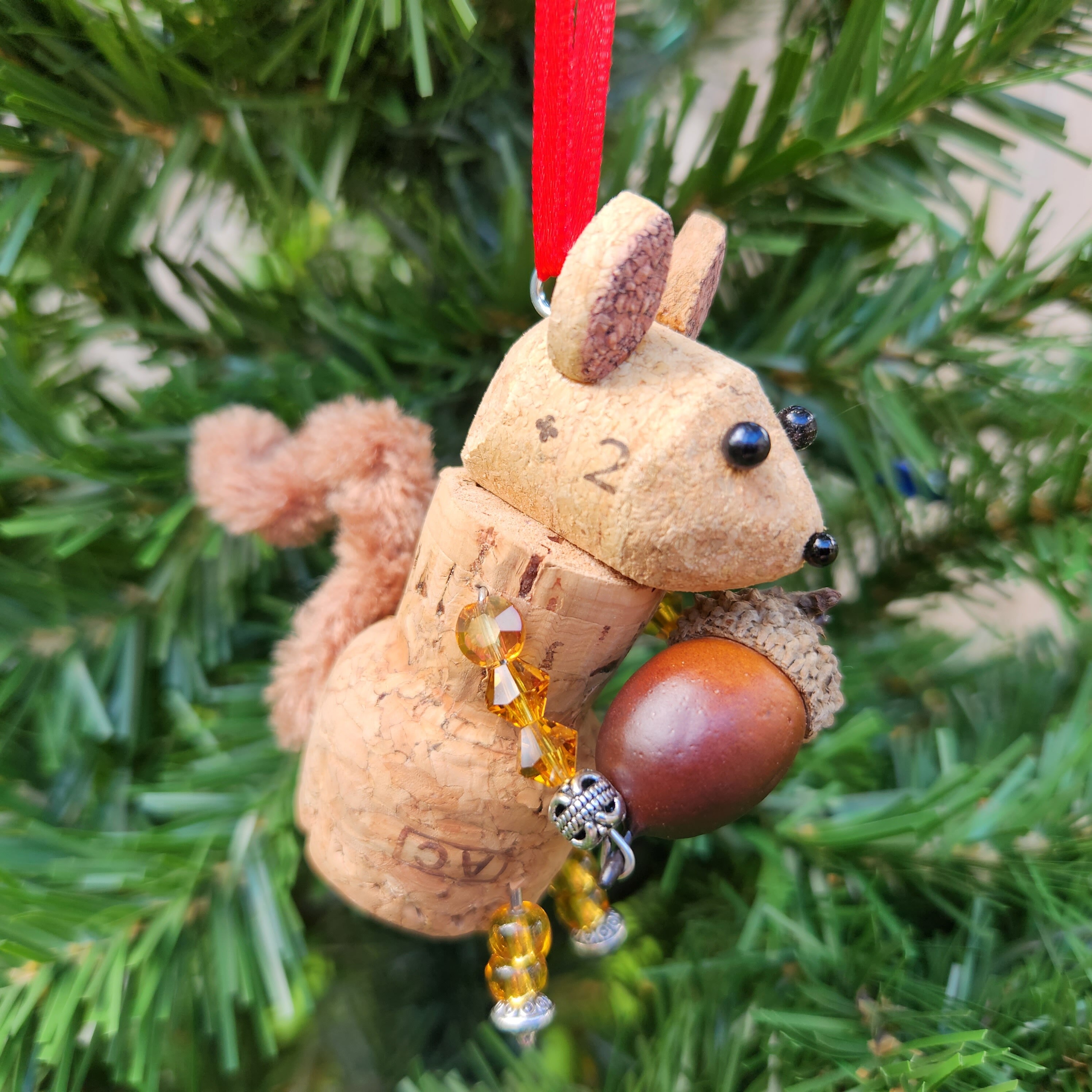 Champagne and Wine Cork Squirrel Figurine, Cute Woodland Creature Gift ...