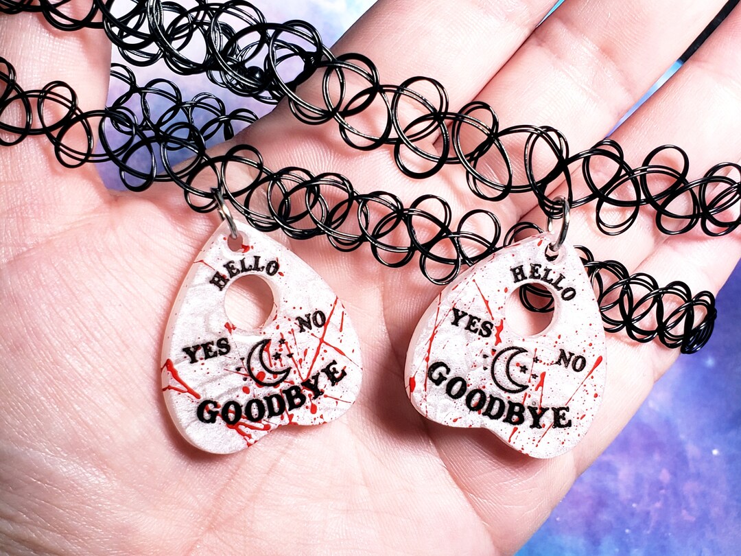CLEARANCE Blood Splatter paint Planchette Choker - Etsy