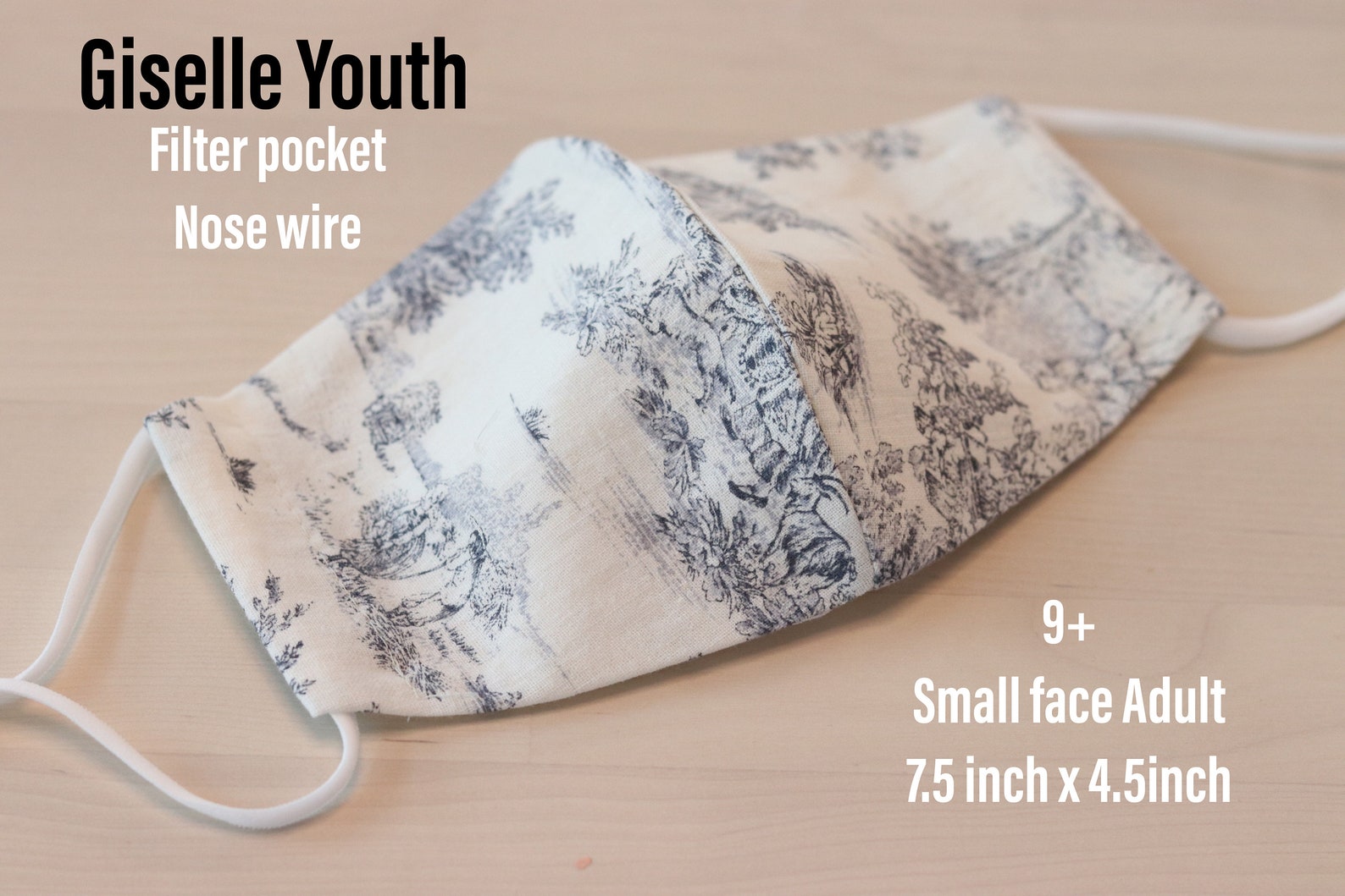 Youth Face Mask With Filter Pocket/christmas Mask/kids Mask/ | Etsy