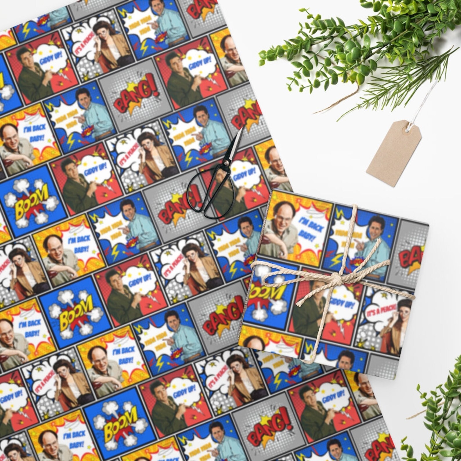 Seinfeld Comic Wrapping Paper - Etsy