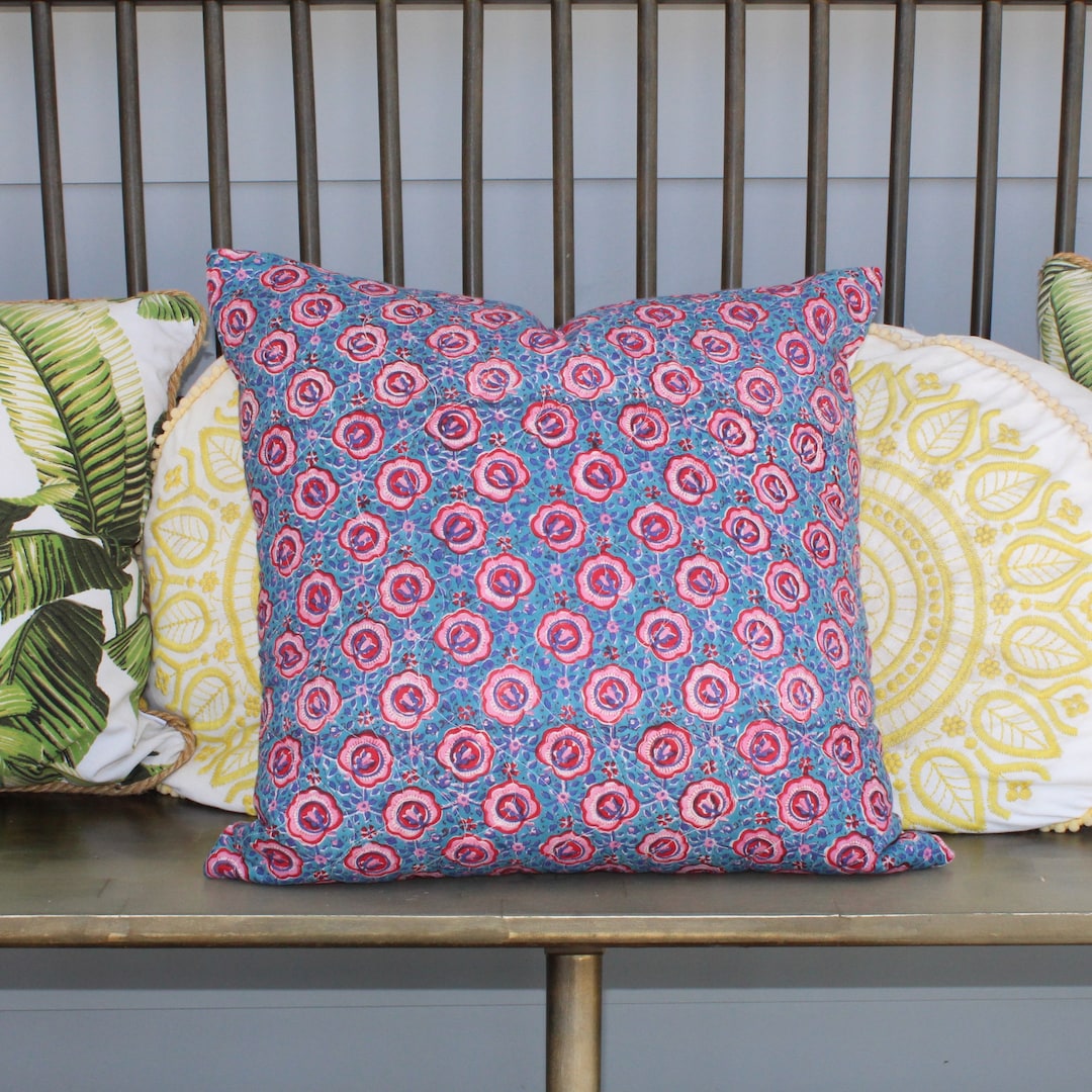 FLORAL PILLOW CASE - Home Cushion Cover - Printed Pillow Case - Cotton ...