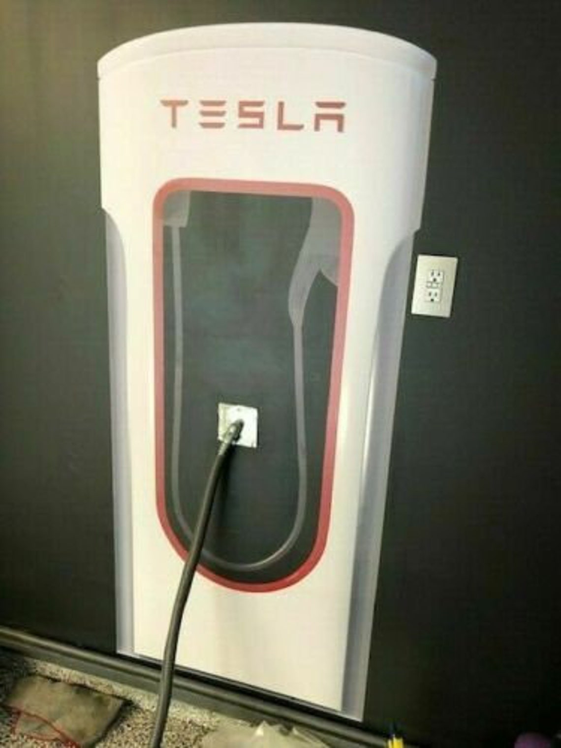 Tesla Supercharger Decal Sticker Vinyl 66x30 Lifesize Charger - Etsy