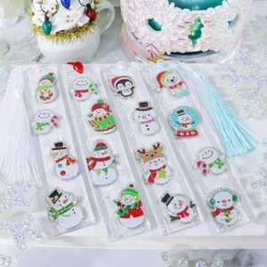Snowman and Friends Bookmark Winter Book Mark Cute Christmas Bookmarks ...