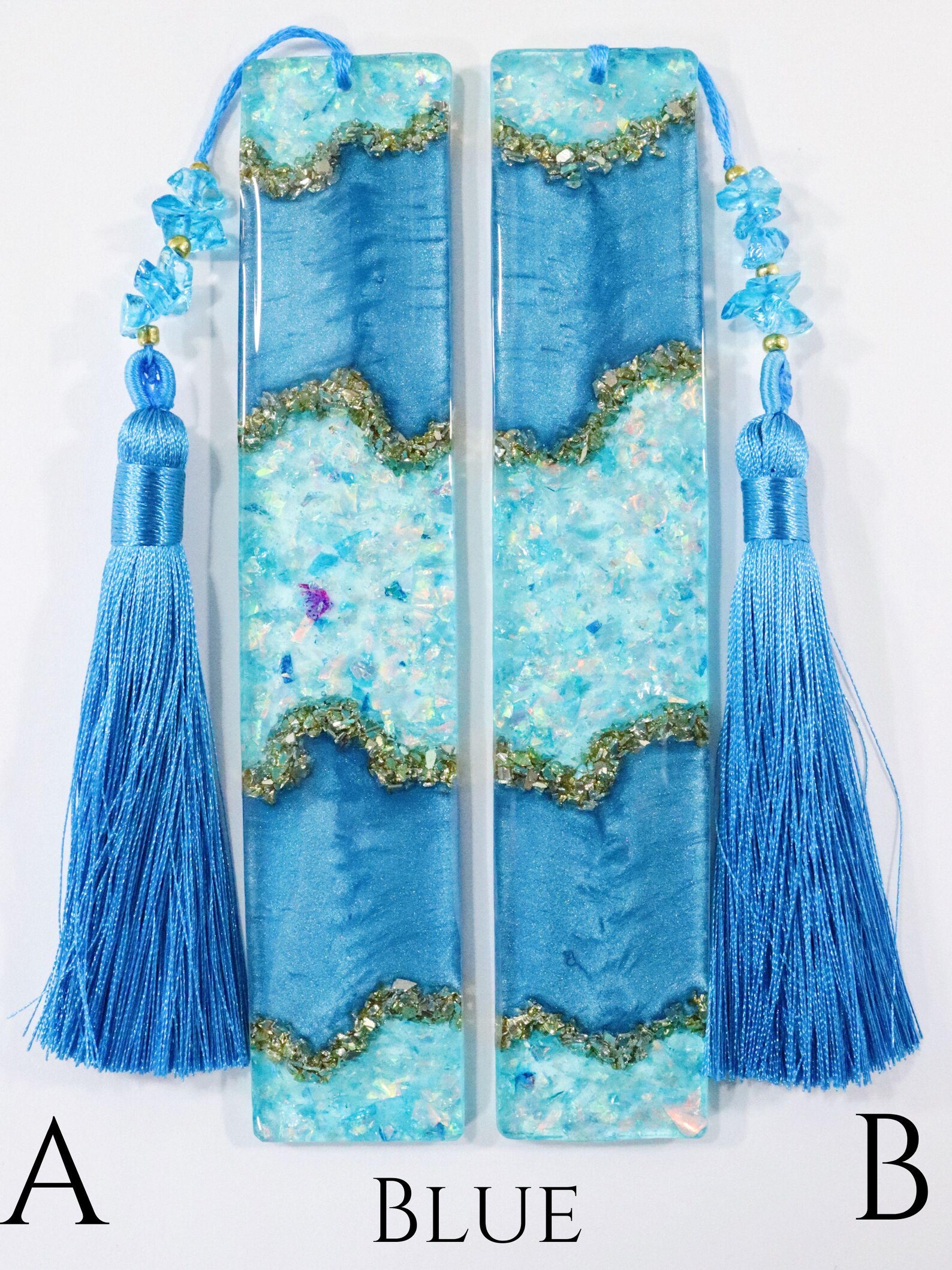 Opal Geode Bookmark With Beaded Tassel - Etsy