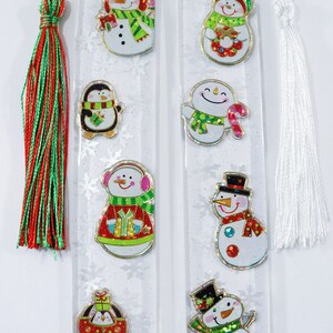 Snowman and Friends Bookmark Winter Book Mark Cute Christmas Bookmarks ...