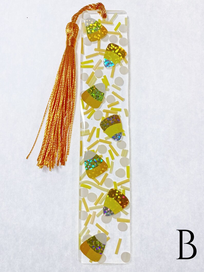 Candy Corn With Sprinkles Holographic Bookmark Halloween | Etsy