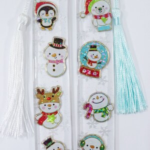 Snowman and Friends Bookmark Winter Book Mark Cute Christmas Bookmarks ...