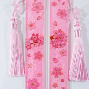 Cherry Blossom Bookmark With Beaded Tassel Sakura Book Mark Spring ...