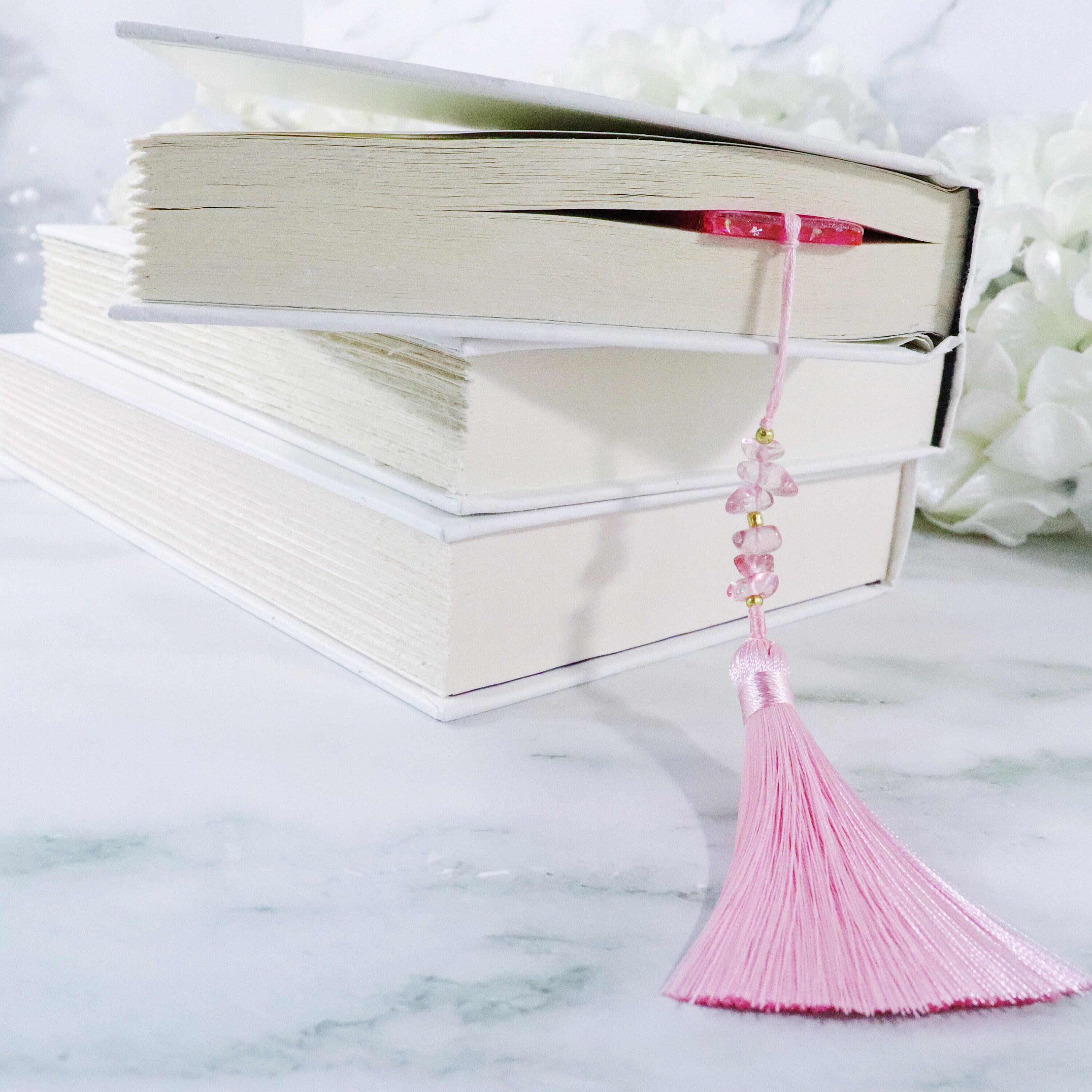 Opal Geode Bookmark With Beaded Tassel - Etsy