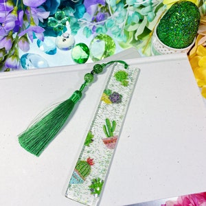 Succulents and Cactus Plants Bookmark Epoxy Resin Bookmark Plant Lover ...