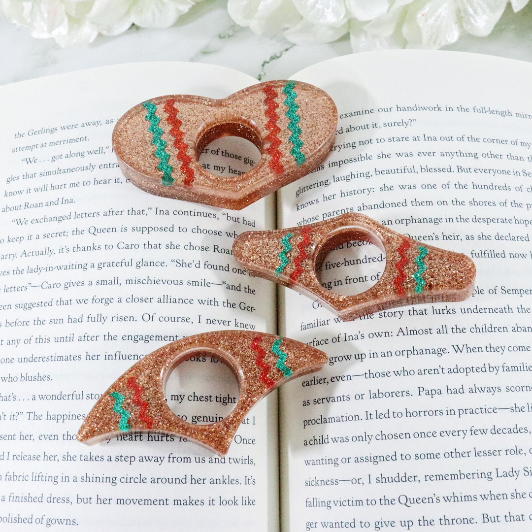 Gingerbread Inspired Resin Page Holder | Thumb Book Spreader ...