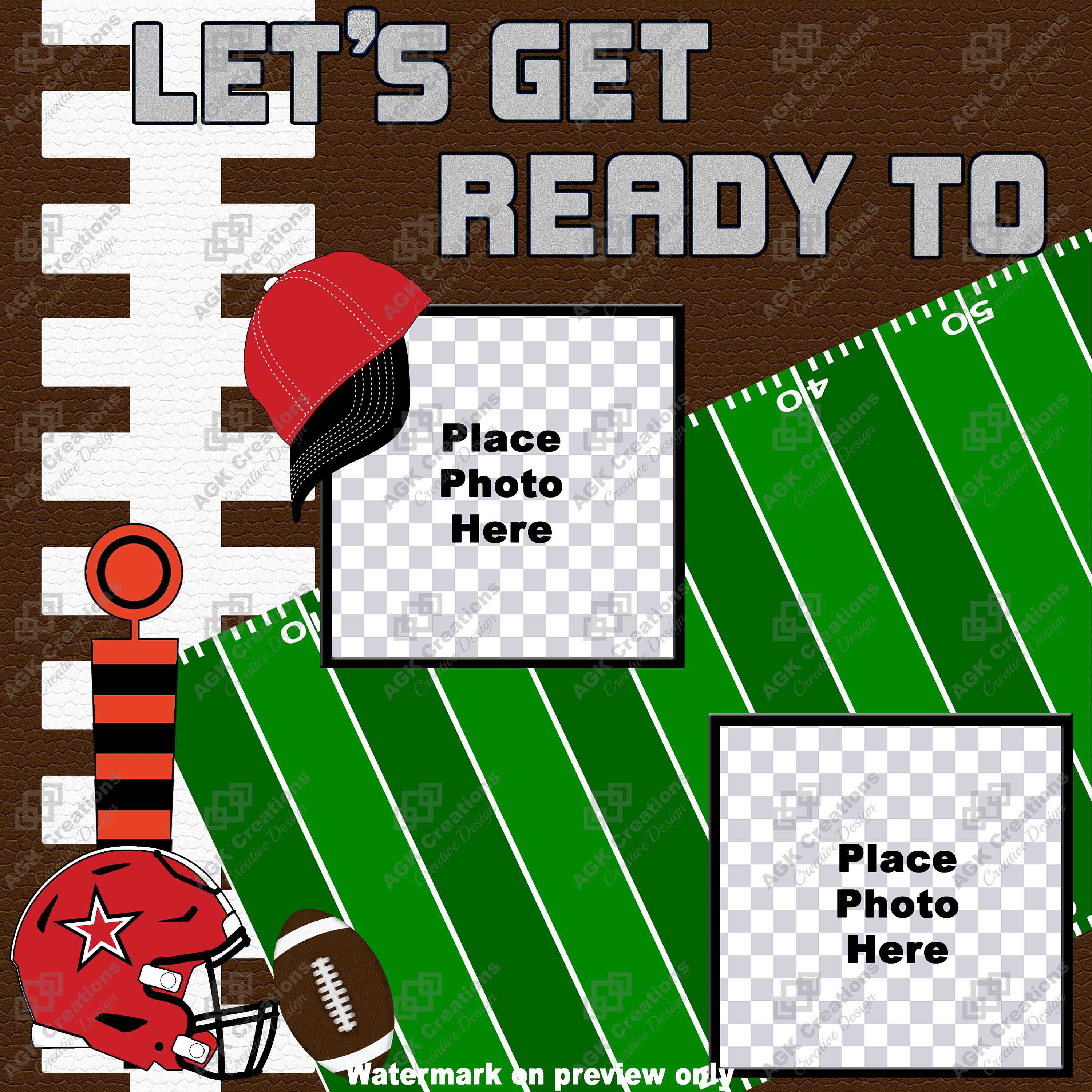 Football Quick Pages | Sports Collection | Red + Black + White ...