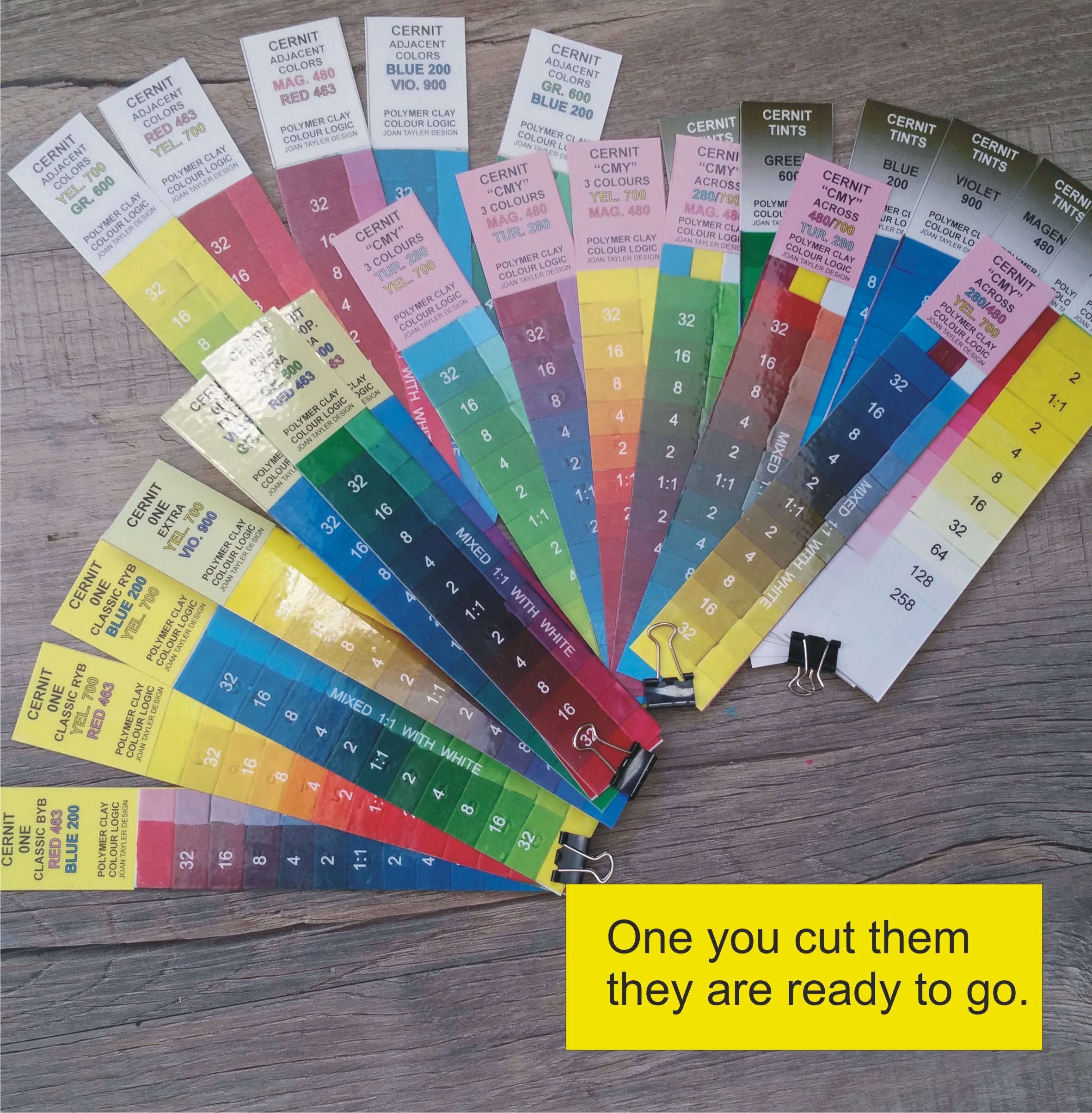 Downloadable Cernit Stepped Colour Cards - Etsy