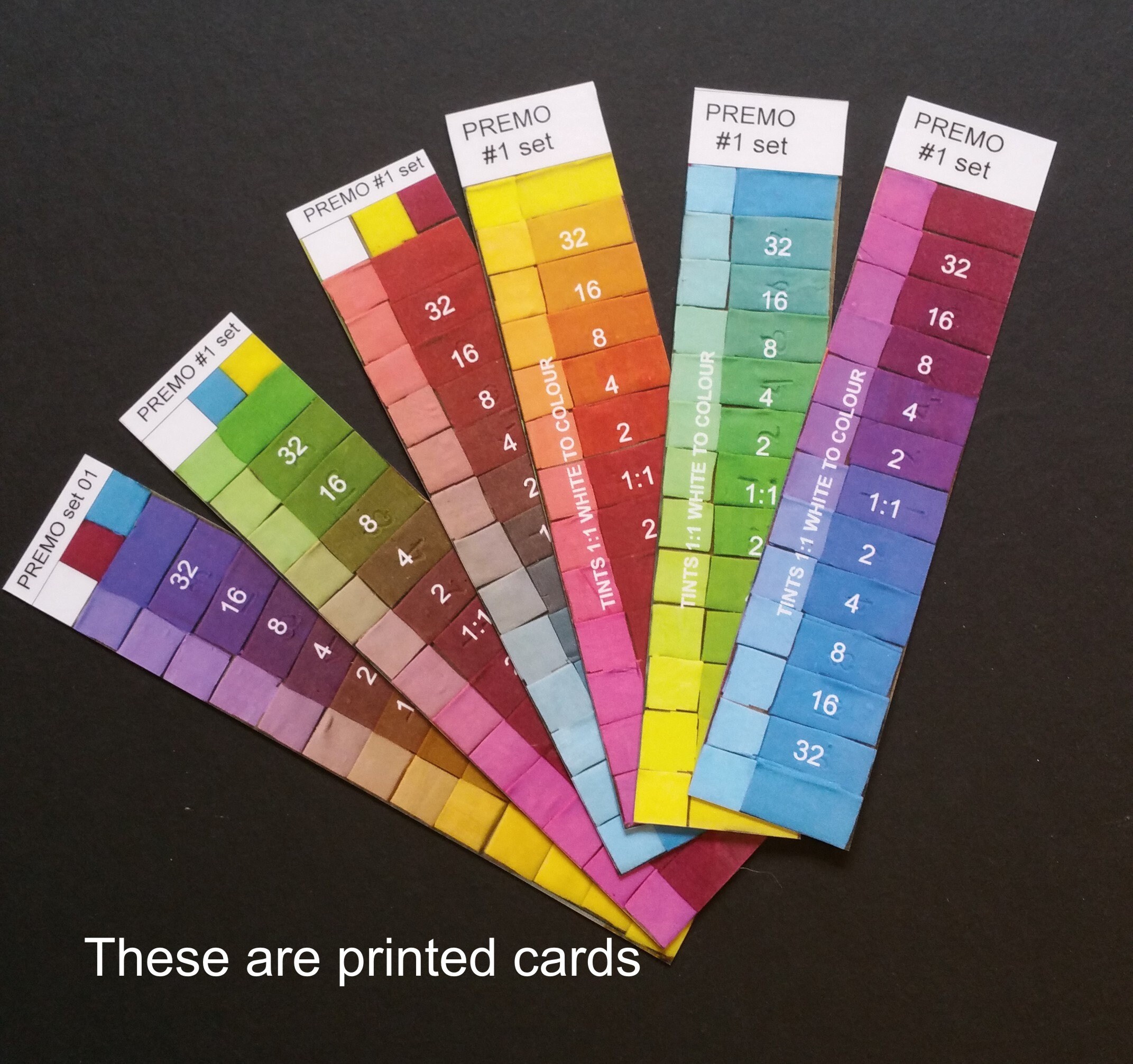 Premo01 Colour Cards - Printed Colour Guides - for Turquoise 5505 ...