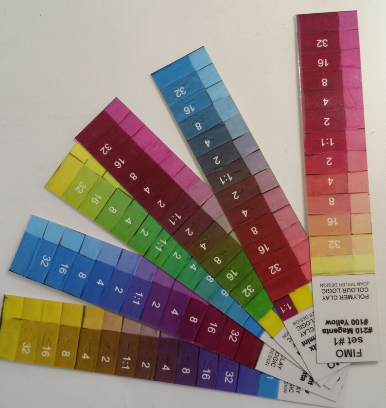 Downloadable Fimo01 Stepped Colour Cards - Etsy