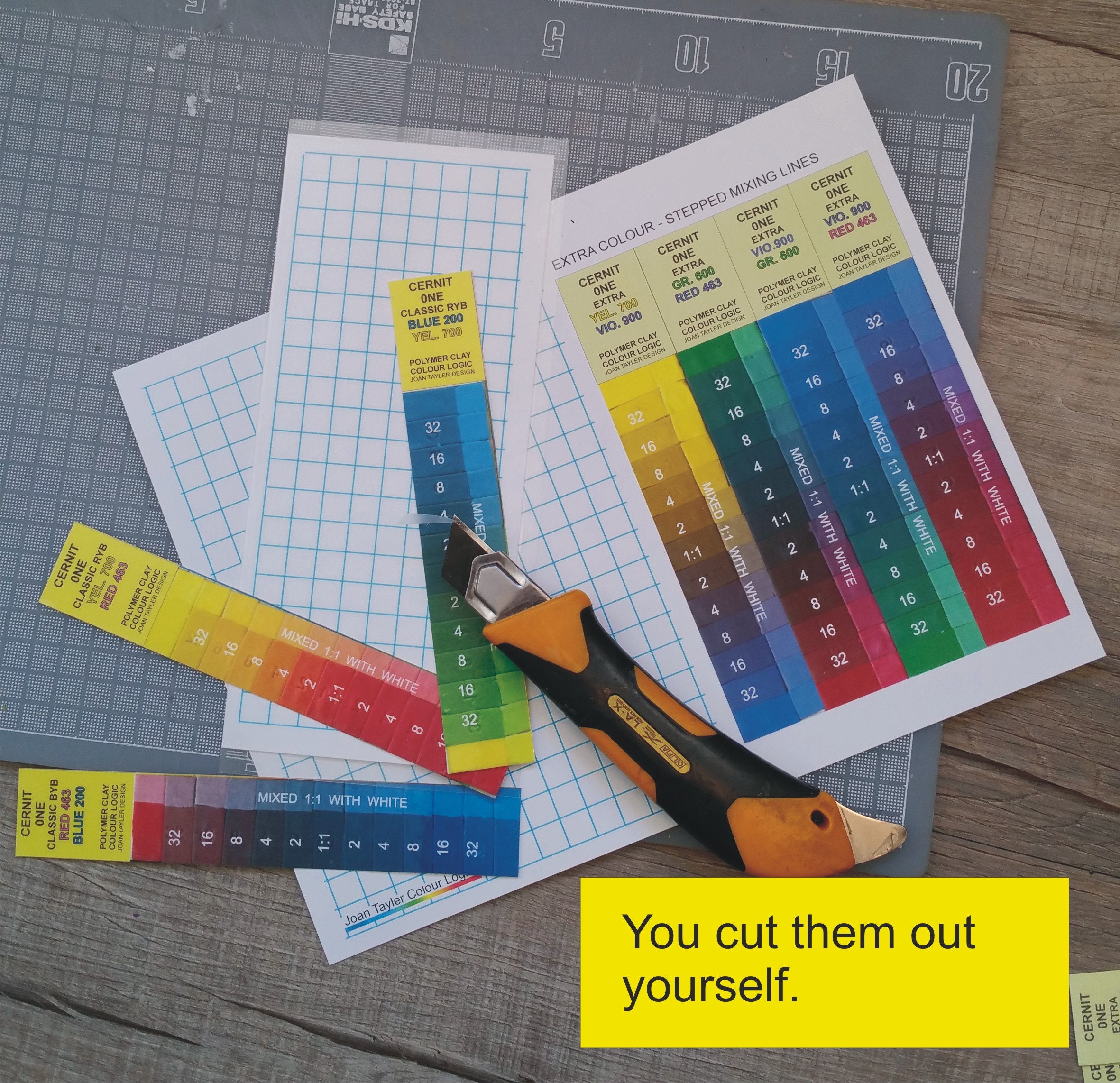 Downloadable Cernit Stepped Colour Cards - Etsy
