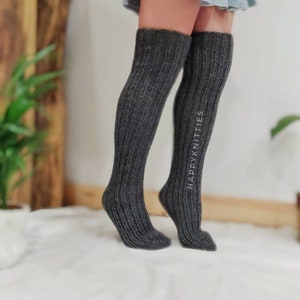 Long Ribbed Socks Hand Knitted - Etsy
