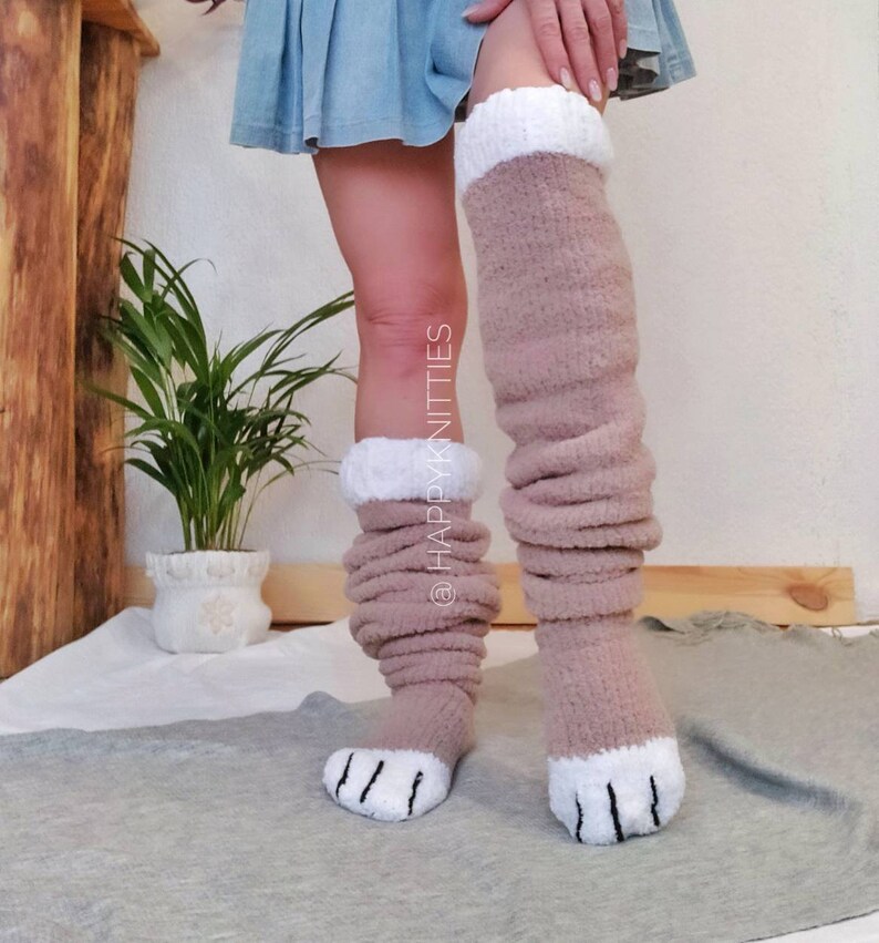 40paws Fuzzy Socks Hand Knitting Socks Plus Size - Etsy