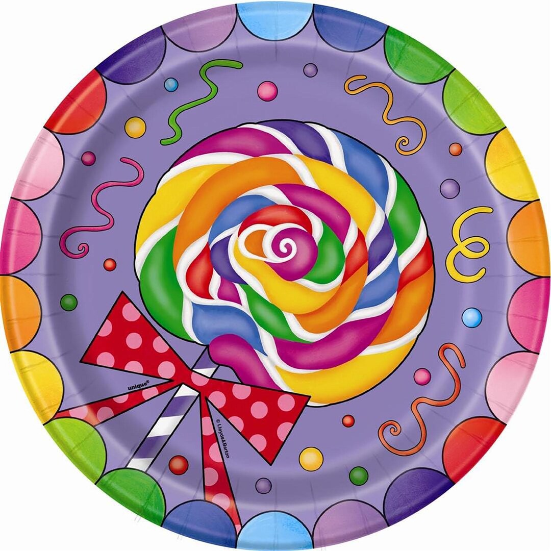 Colorful Candy Land Birthday Party Lunch Dinner Paper Plates 8 per ...