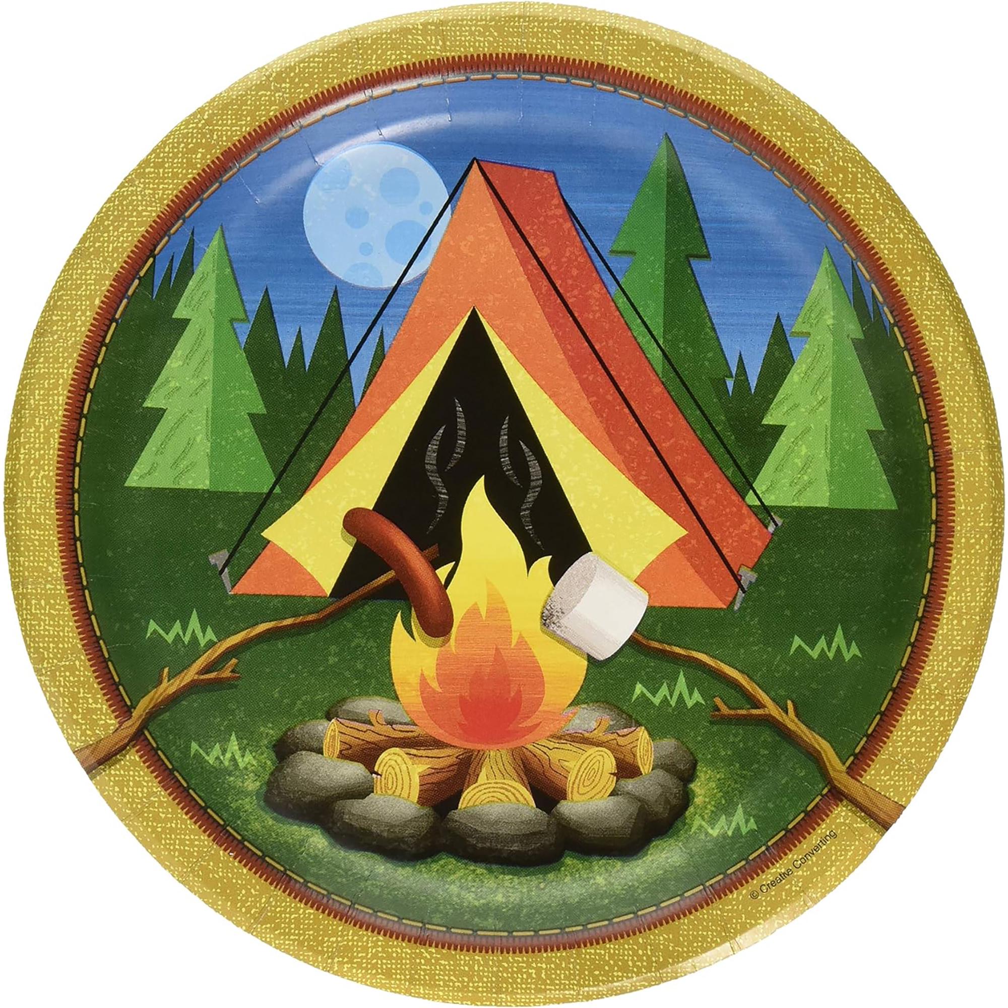 Camp Out Lunch Dinner Paper Plates 8 per Package New - Etsy