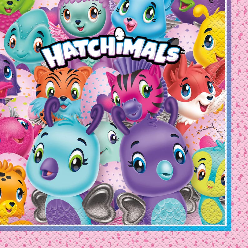 Hatchimals Lunch Napkins Birthday Party Tableware 16 per Package New - Etsy