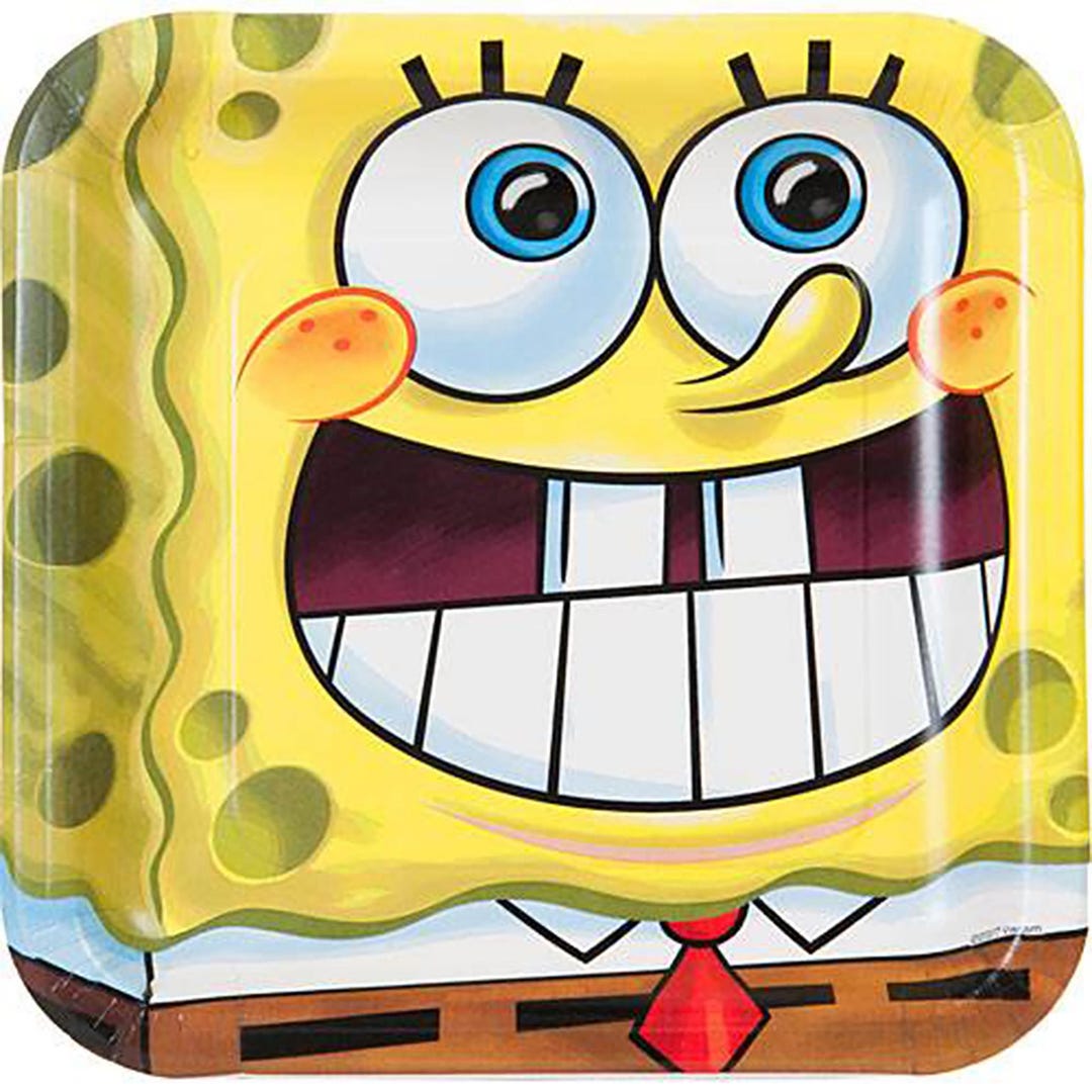 Sponge Bob Classic Paper Lunch/dinner Plates Birthday Party Tableware 8 ...