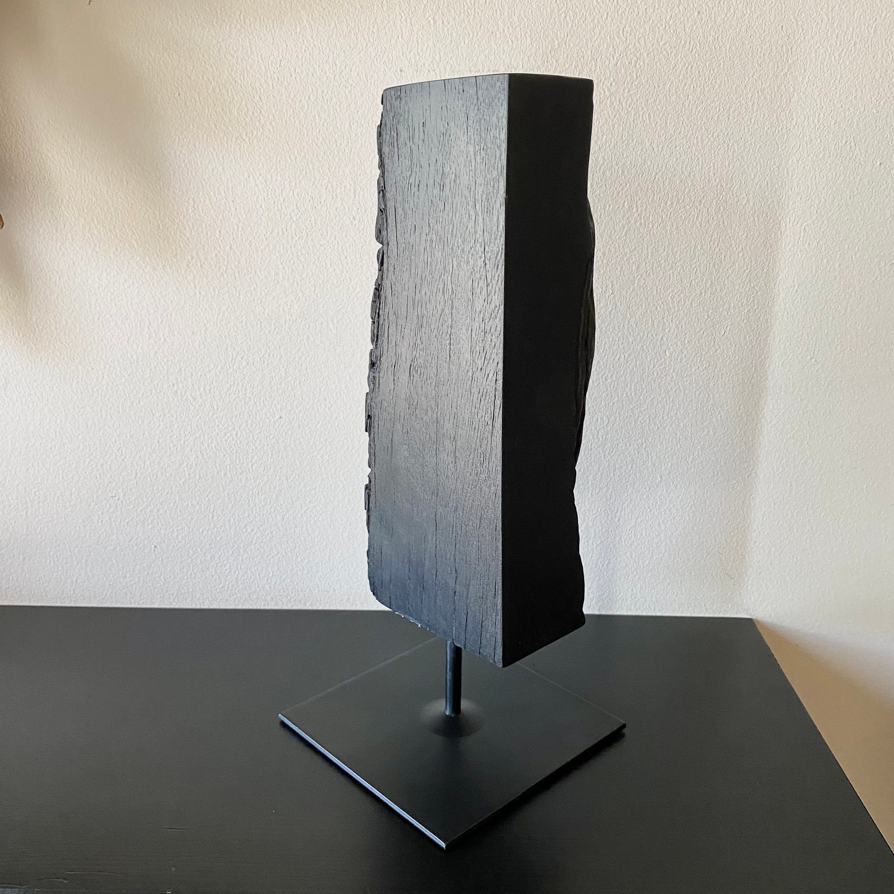 Irish Bog Oak Hand Carved Lady Sculpture on a Black Metal Stand. - Etsy