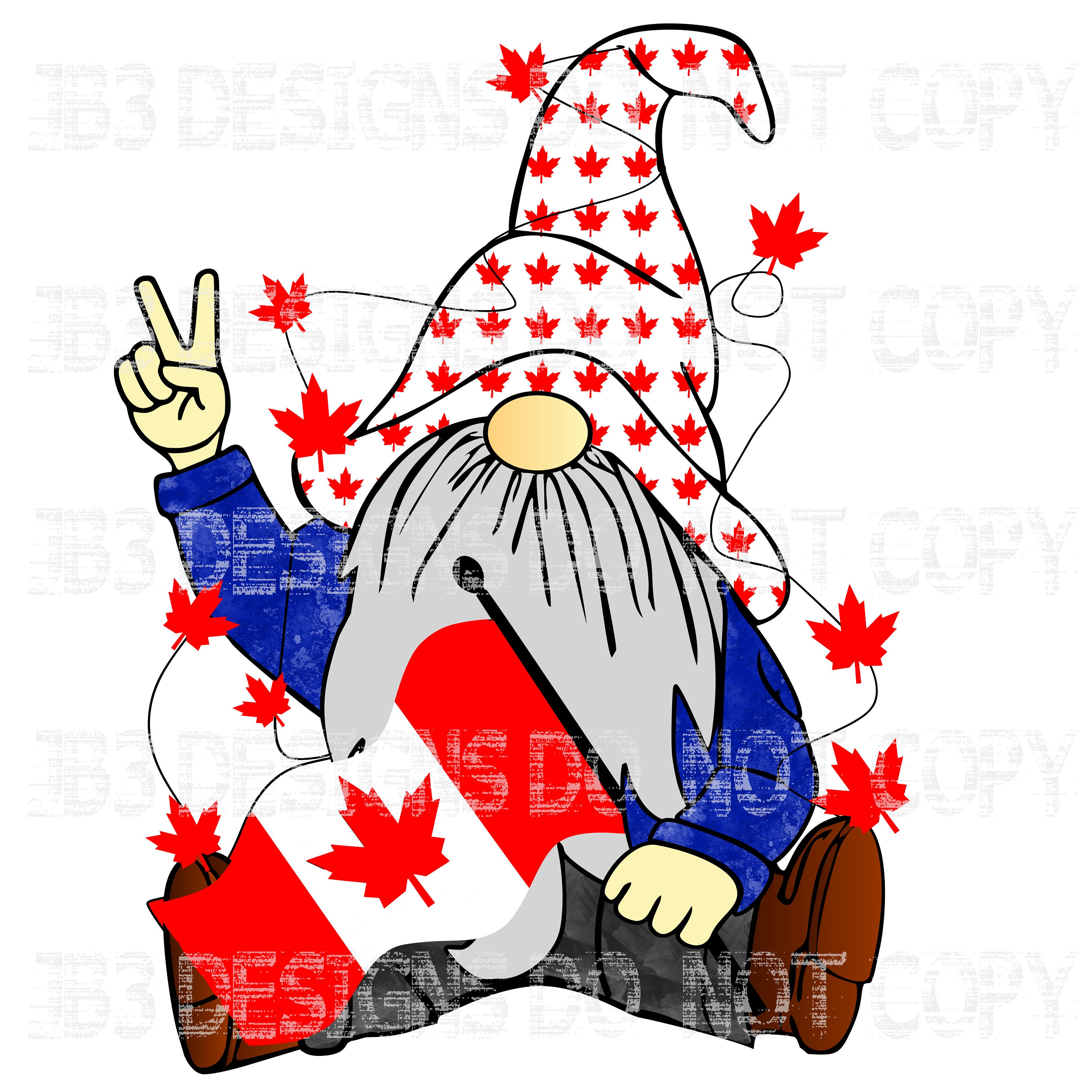 Canadian themed Gnome png gnome clipart Sublimation | Etsy