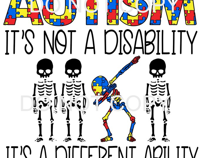 Autism Its Not a Disability Svg Png Print and Cut - Etsy UK