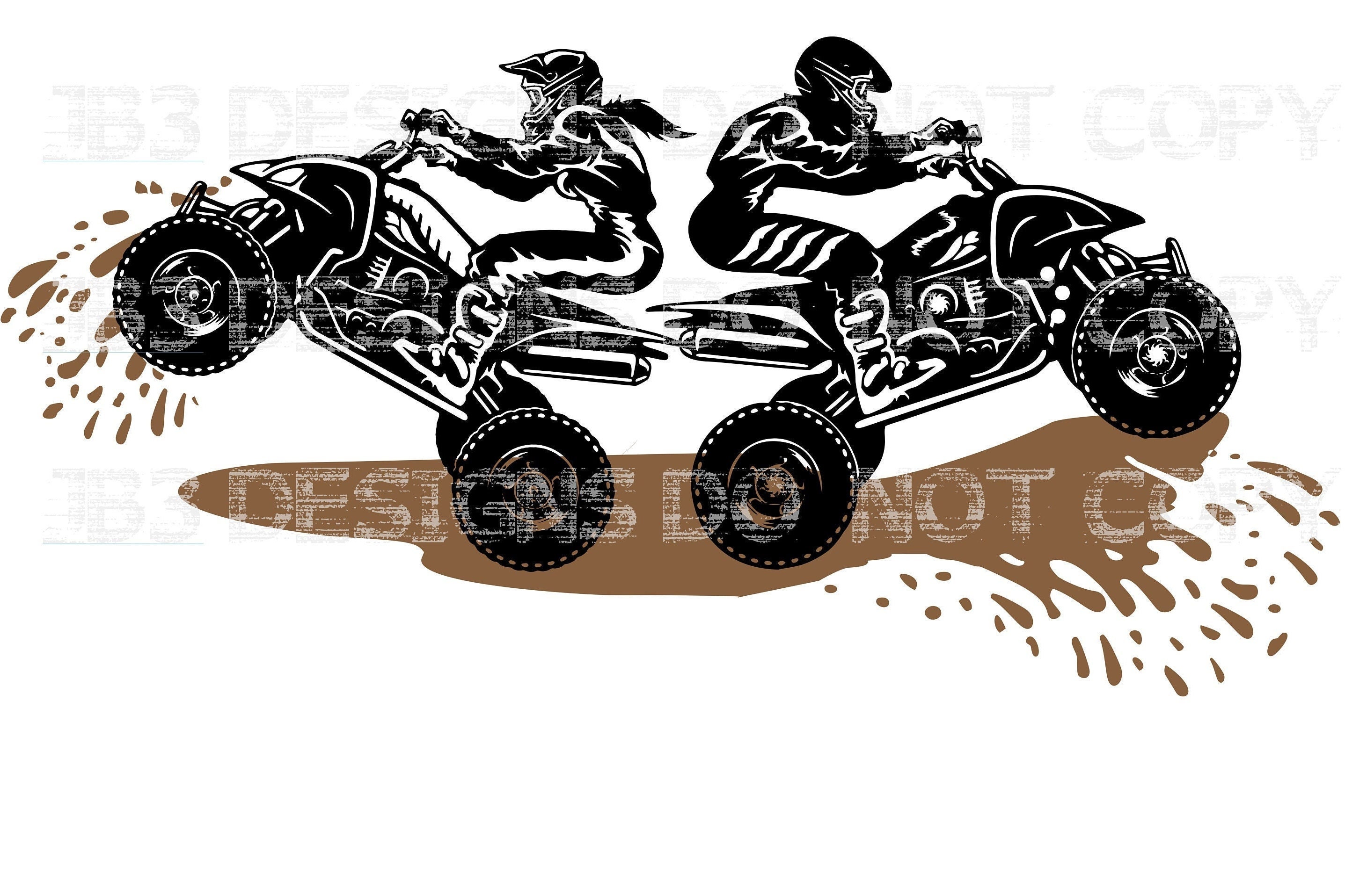 Boy and Girl 4 Wheeler ATV Dirttrack Dirt Track SVG PNG - Etsy
