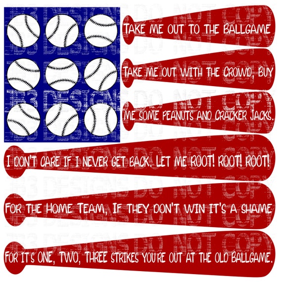 Take me out to the ball game svg png sublimation | Etsy