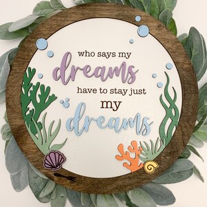 10" Little Mermaid Inspired Sign // Disney Wall Decor // Disney Baby ...