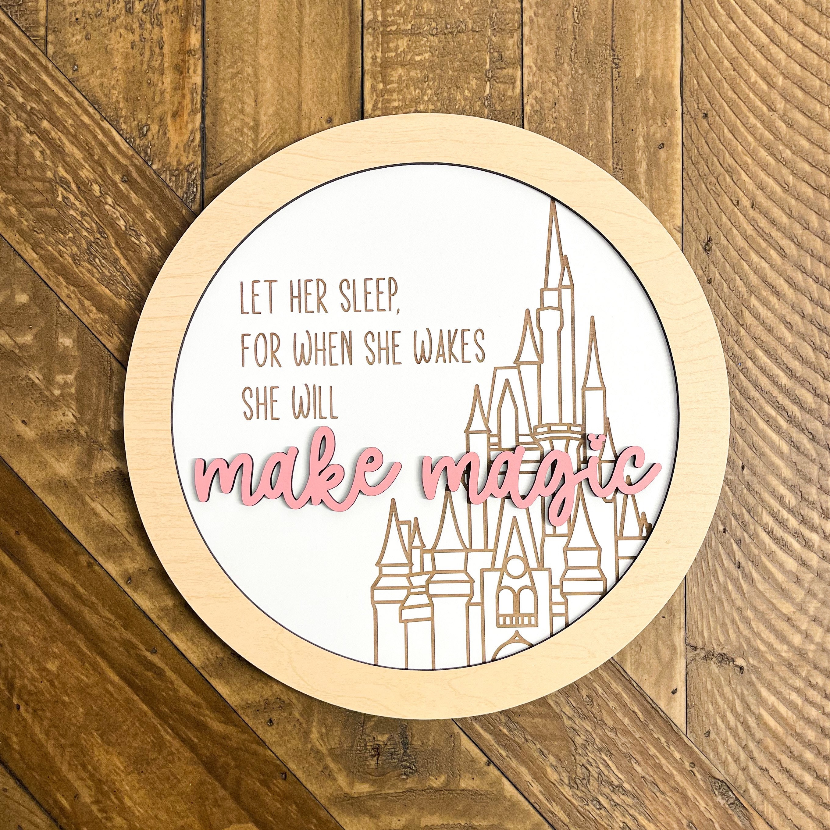 10 Make Magic Disney Castle Inspired Nursery Sign // - Etsy