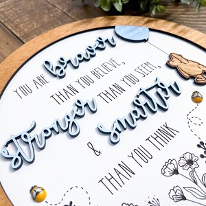 10” Inspirational Winnie the Pooh Inspired Nursery Sign (6 Color ...